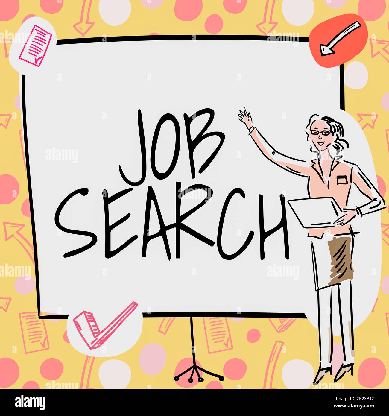 Writing displaying text Job Search. Business showcase An act of person ...