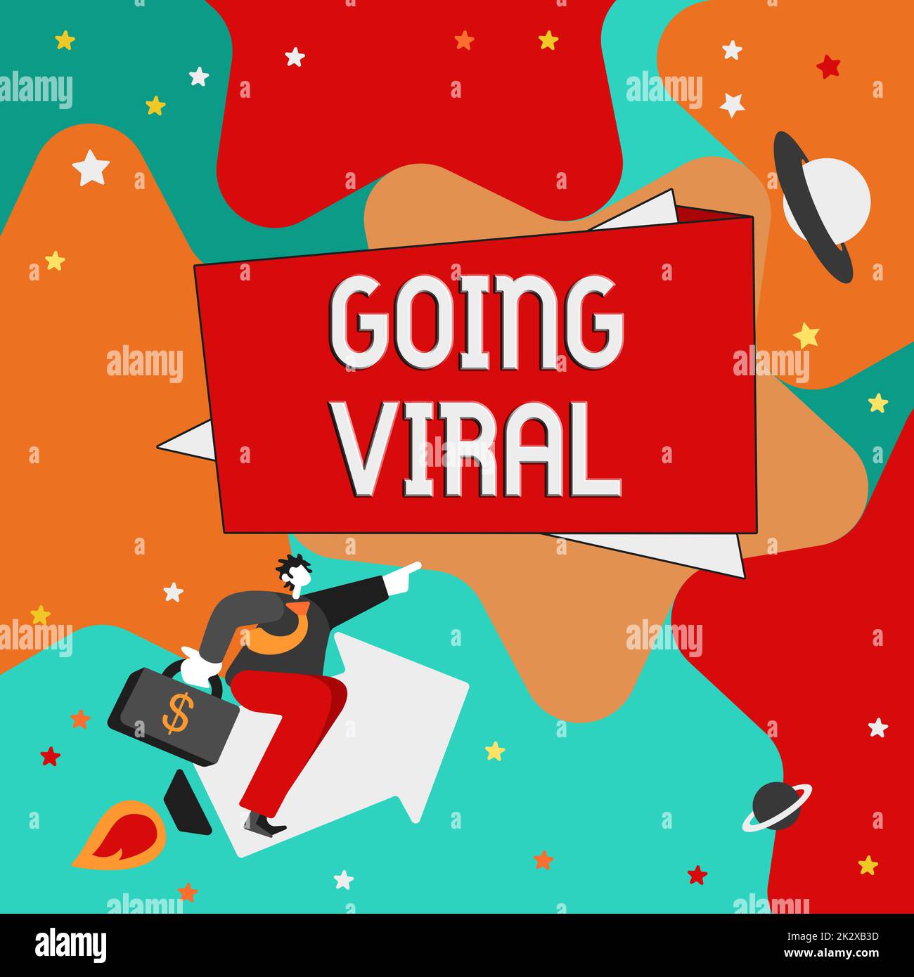 Text sign showing Going Viral. Concept meaning image video or link that ...