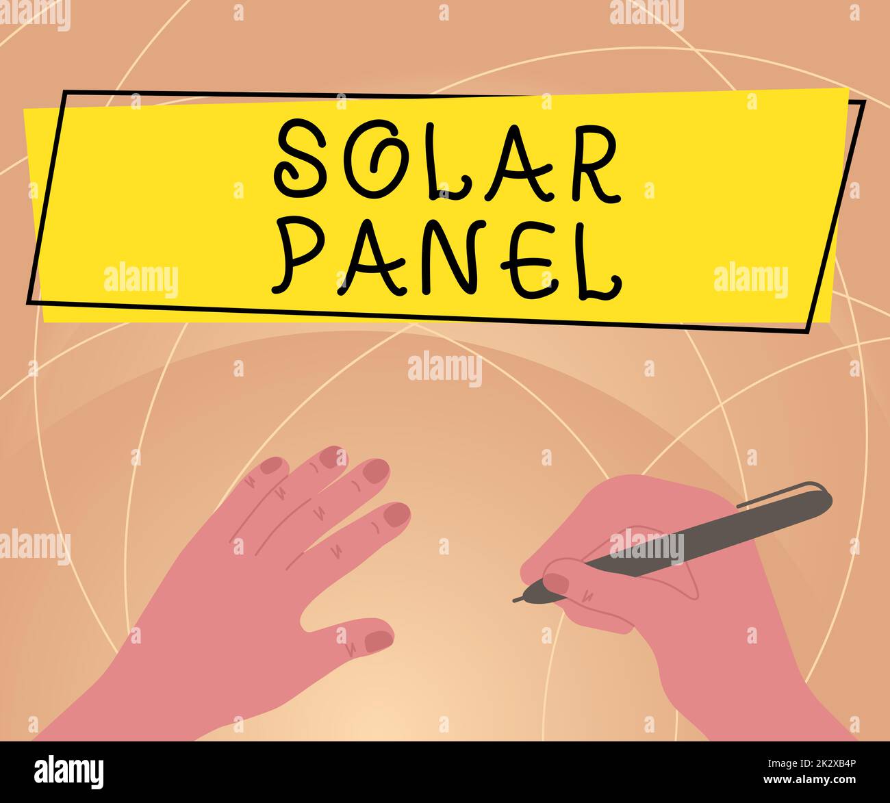Conceptual display Solar Panel. Word for designed to absorb suns rays source of energy ...