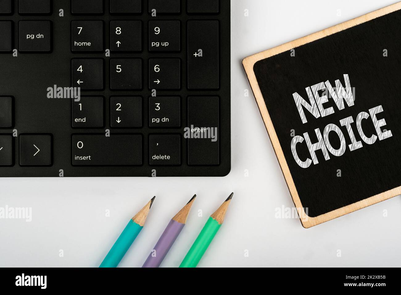 Writing displaying text New Choice. Word for having lot of options and ...