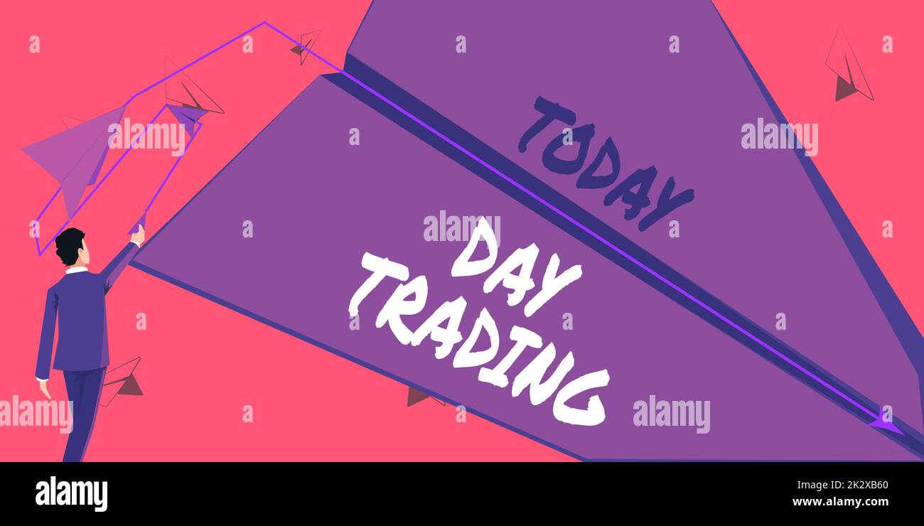 Text caption presenting Day Trading. Business showcase securities ...