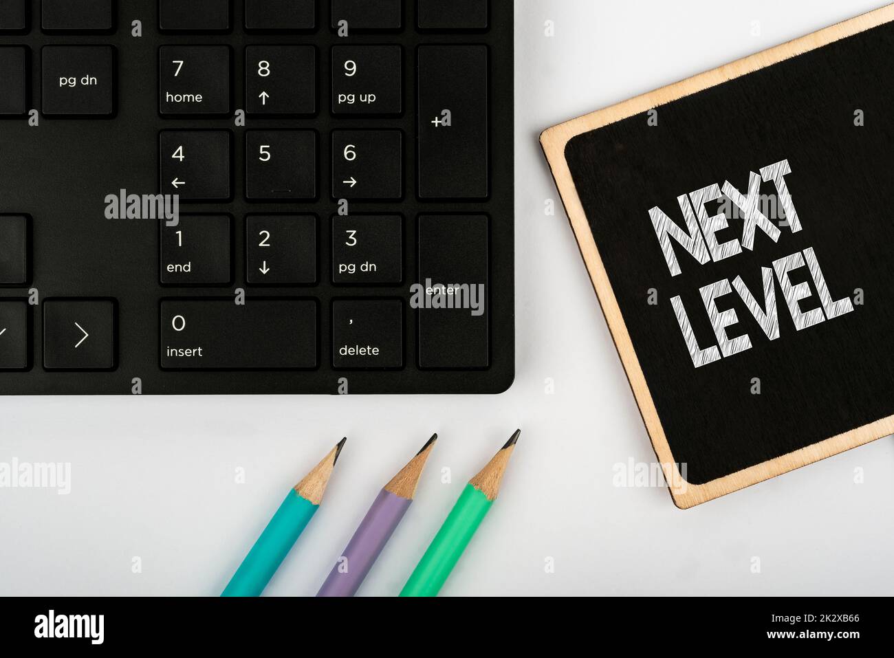 Text showing inspiration Next Level. Concept meaning having more than ...