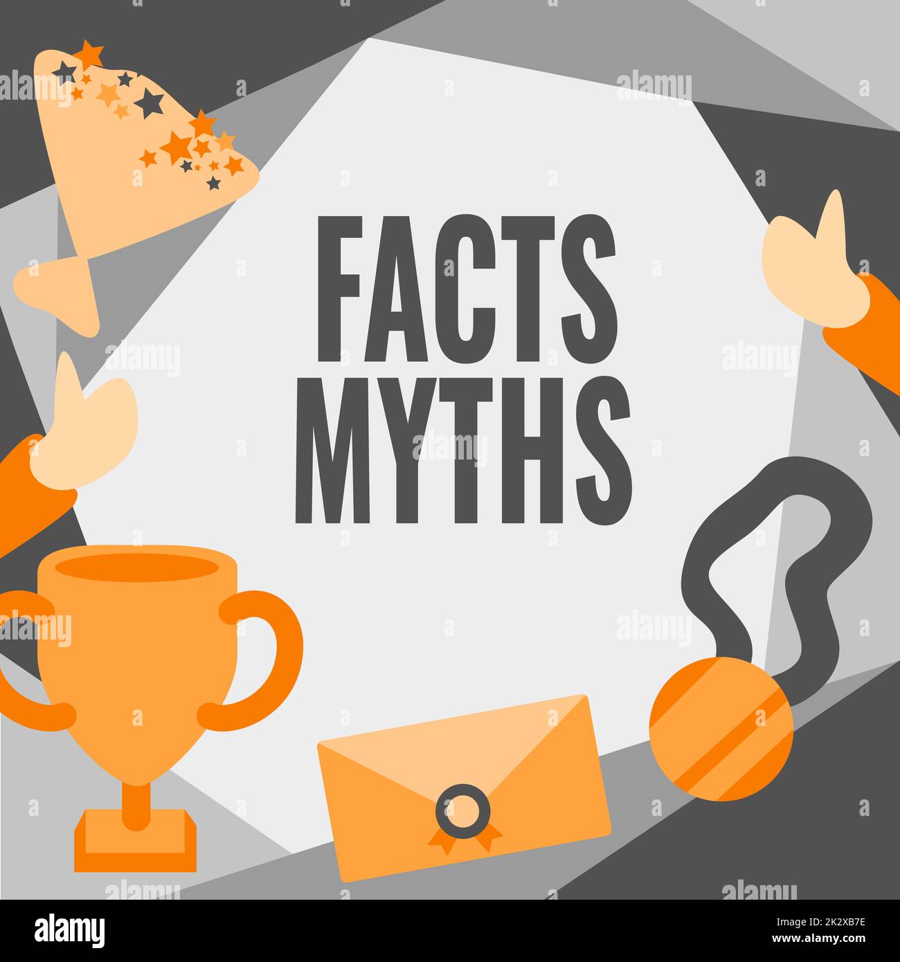 Hand writing sign Facts Myths. Word for work based on imagination ...
