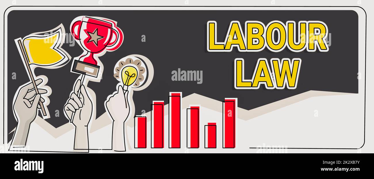 Text sign showing Labour Law. Business concept Rules implemented by the ...
