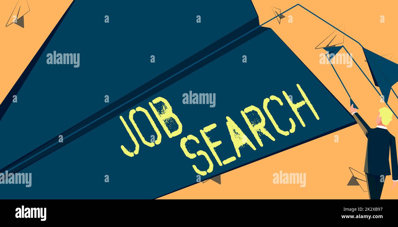 Inspiration showing sign Job Search. Business idea An act of person to ...