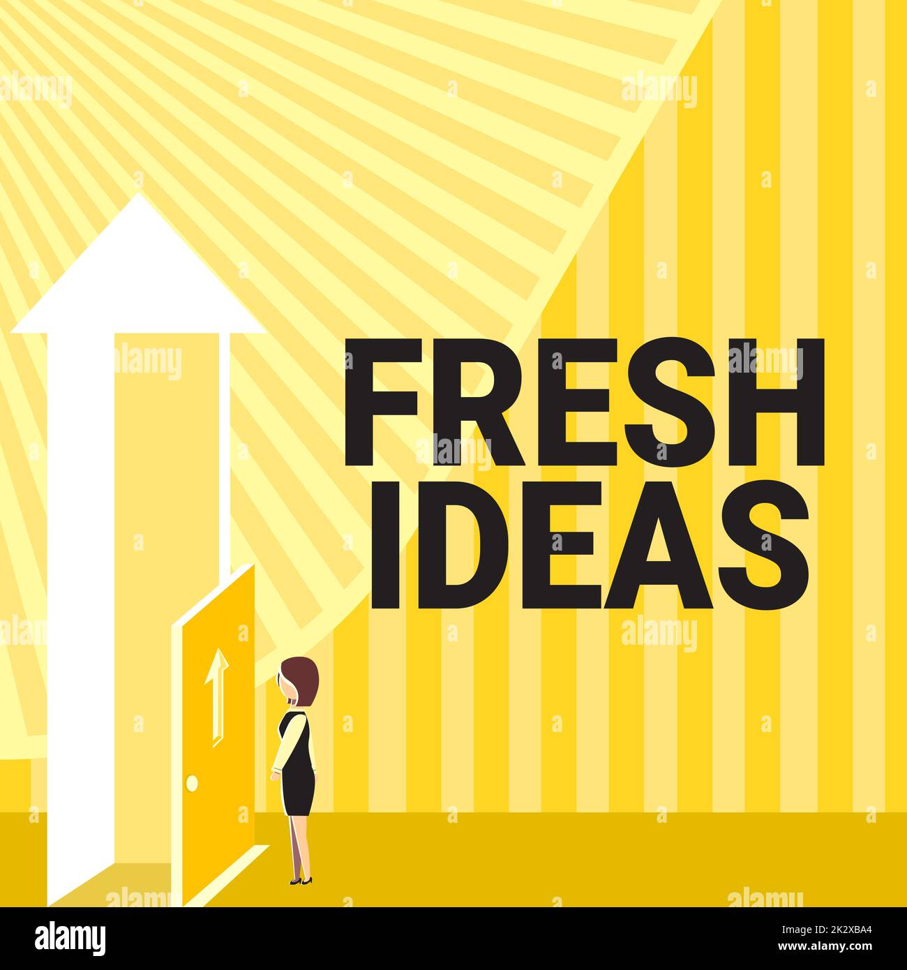 Hand writing sign Fresh Ideas. Business approach thought or suggestion ...