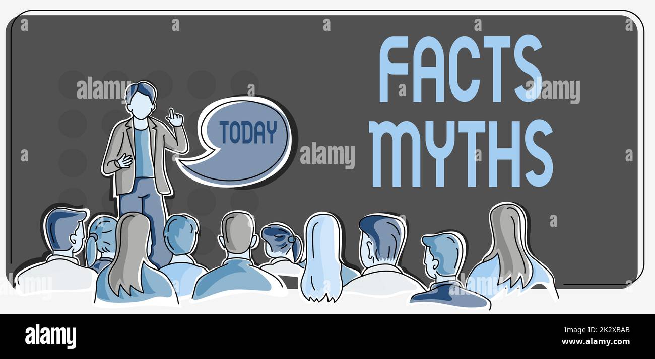 Sign displaying Facts Myths. Business showcase work based on ... Sign displaying Facts Myths. Business showcase work based on ...