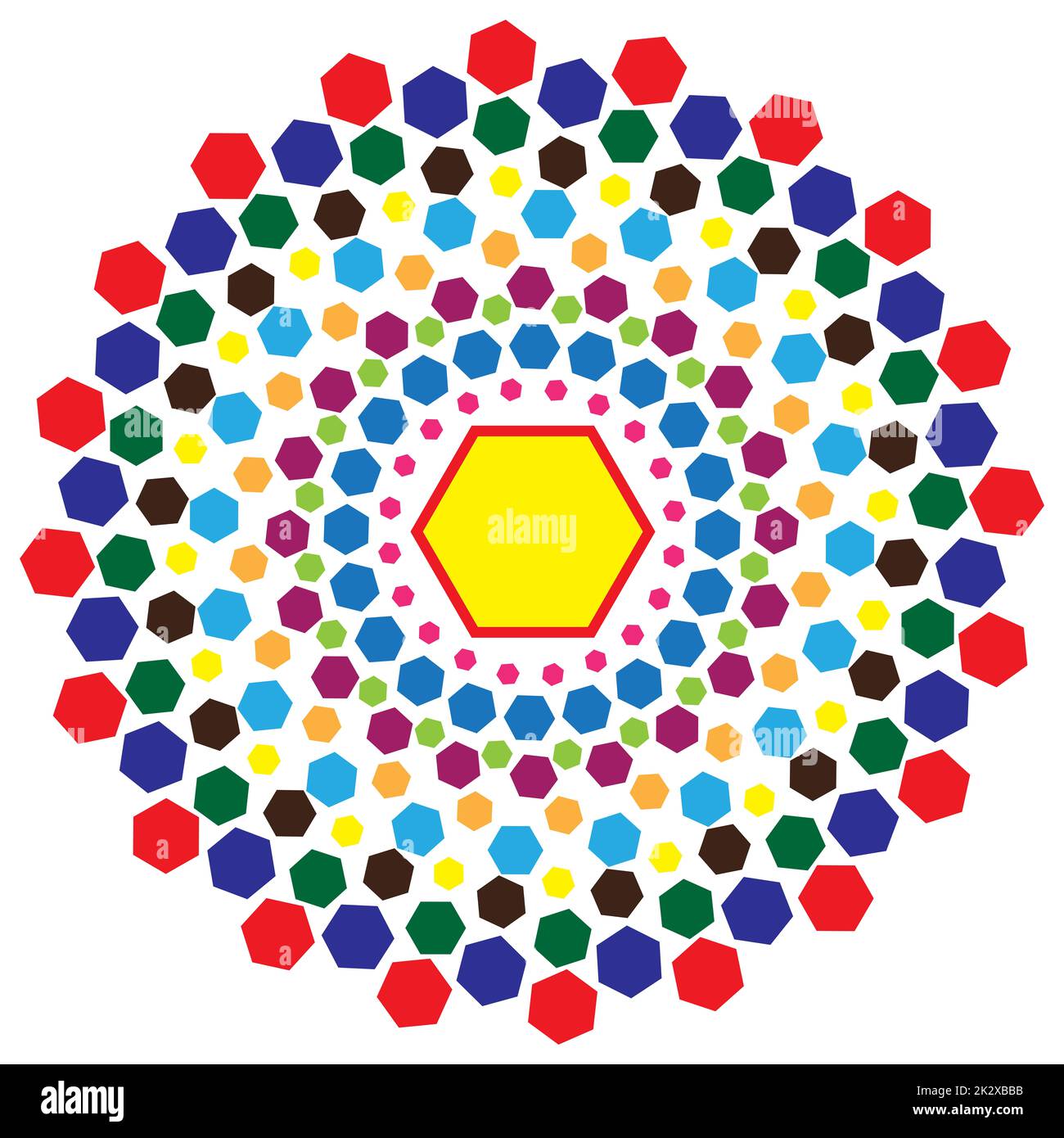 Colored hexagon background abstract Cut Out Stock Images & Pictures - Alamy
