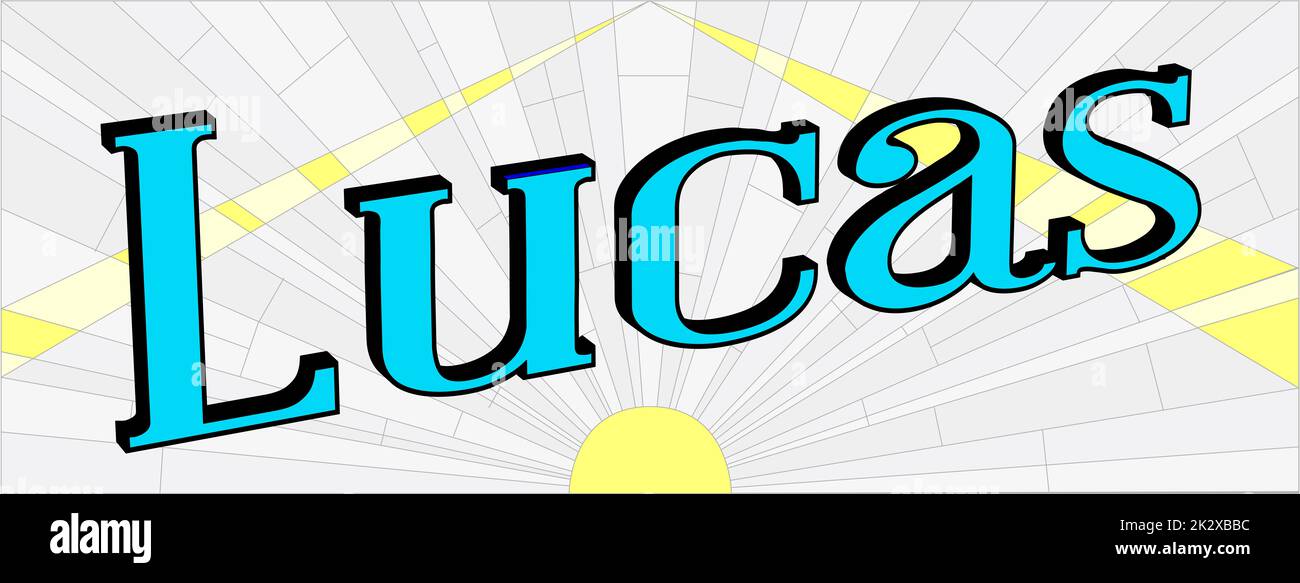 Lucas Boys Name In Art Deco Style Stock Photo - Alamy