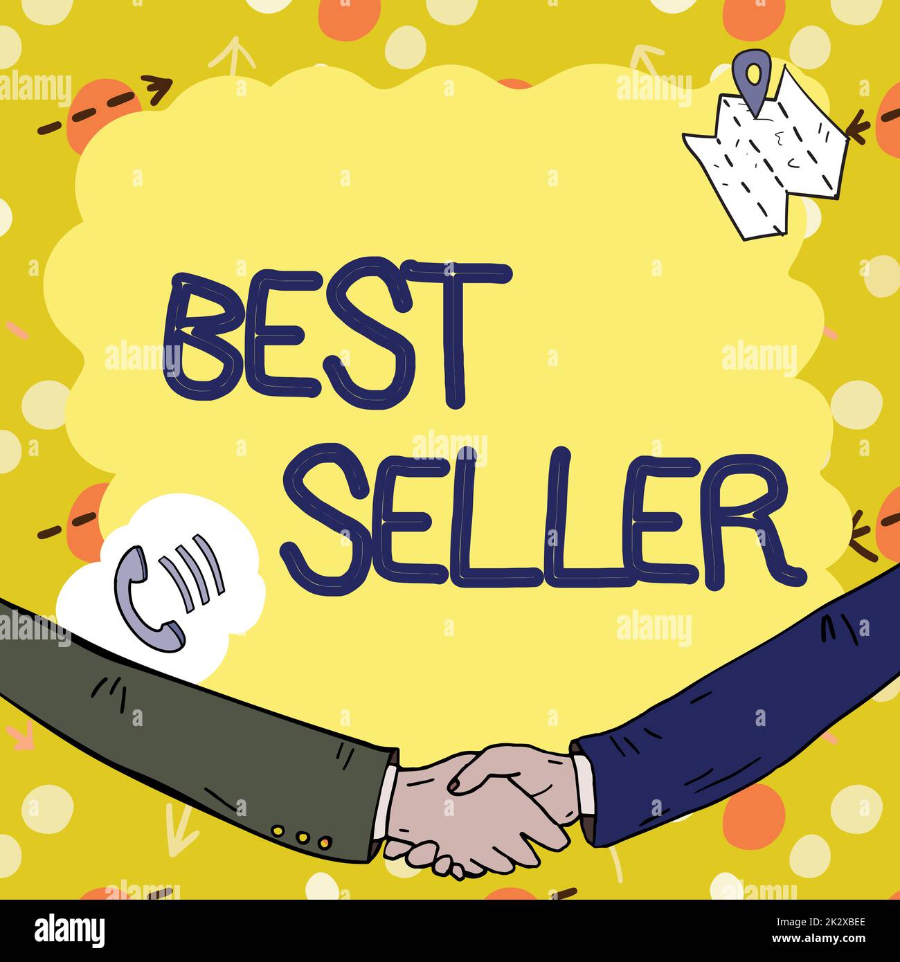 Text showing inspiration Best Seller. Word Written on book or other ...