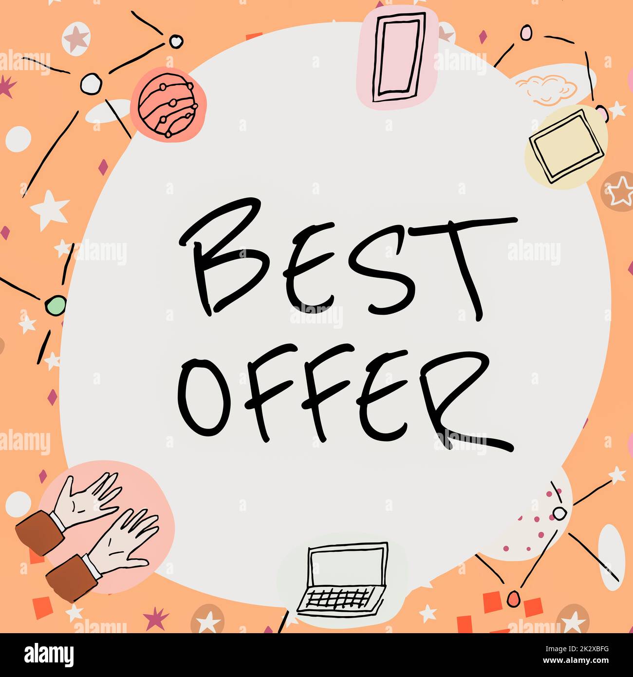 Text sign showing Best Offer. Business showcase To convince someone by ...