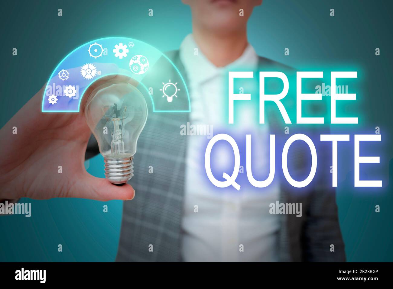 Sign displaying Free Quote. Concept meaning A brief phrase that is ...