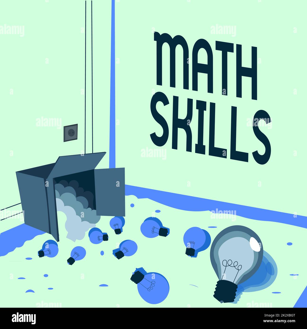 Text showing inspiration Math Skills. Word Written on starting to learn ...