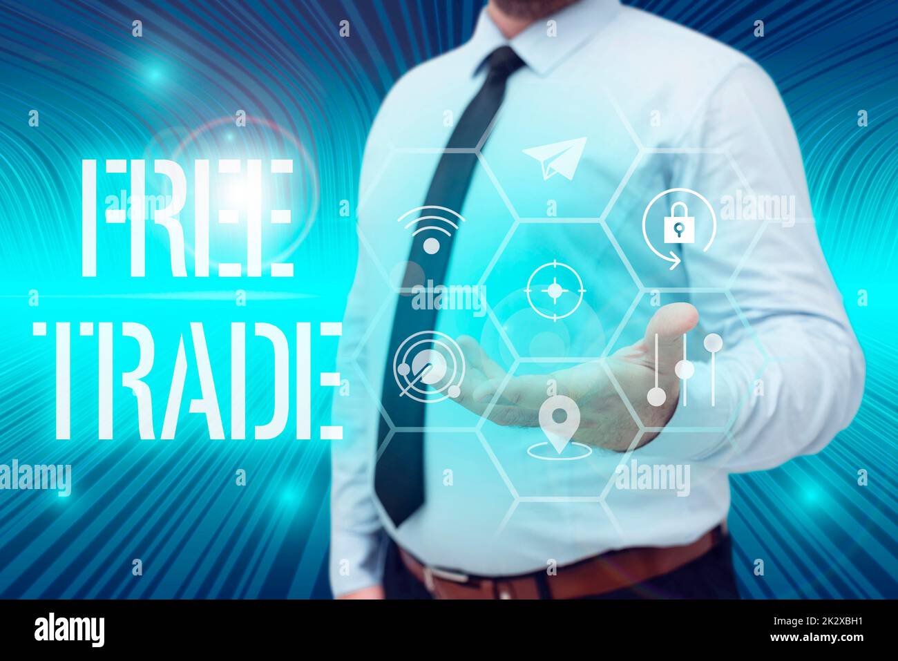 Text caption presenting Free Trade. Business showcase The ability to ...