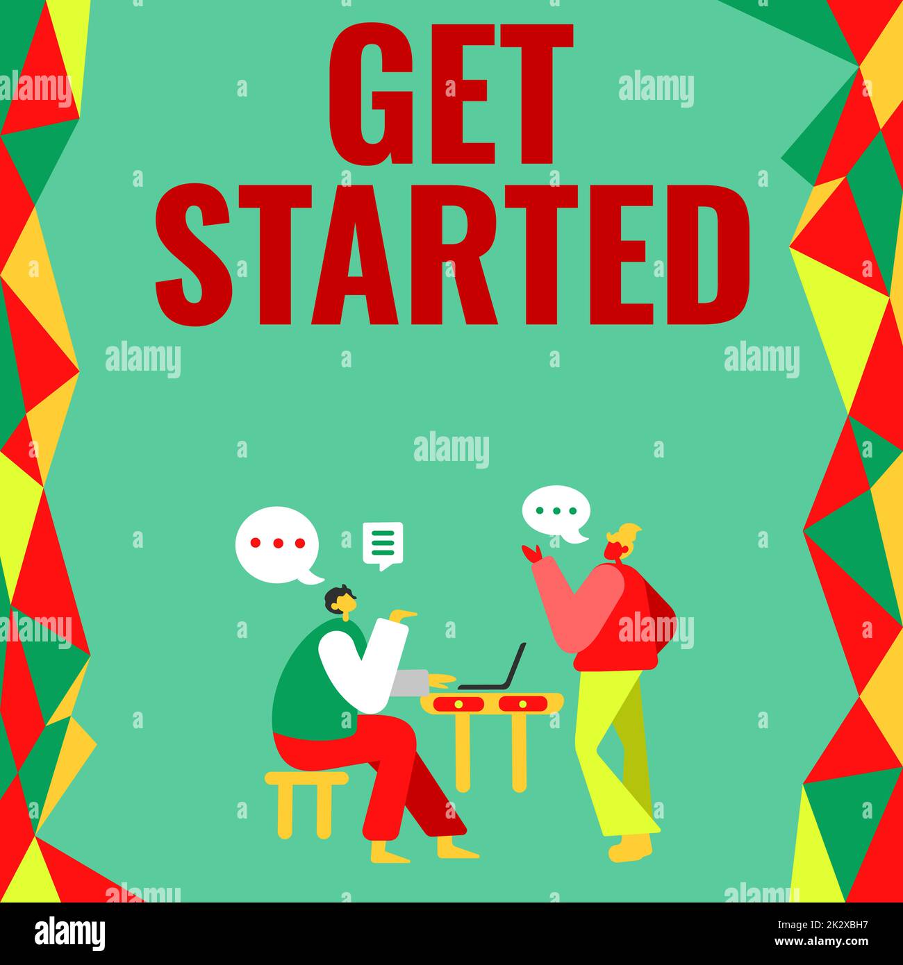 Inspiration showing sign Get Started. Business showcase asking someone to begin task endeavour ...