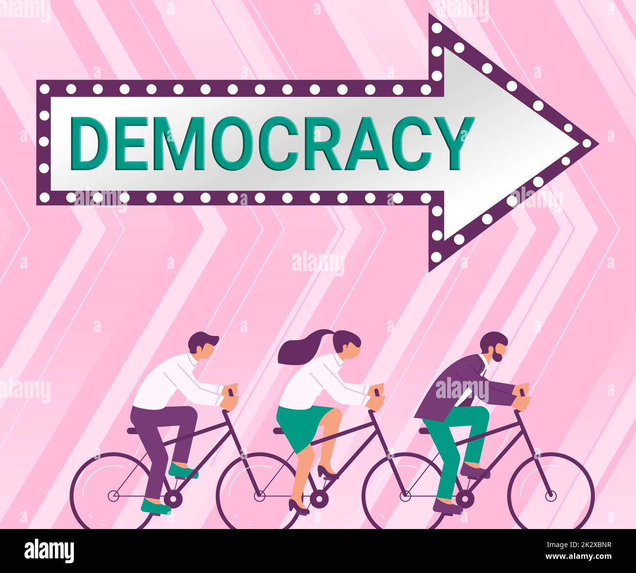 Conceptual display Democracy. Word Written on freedom of the showing to ...