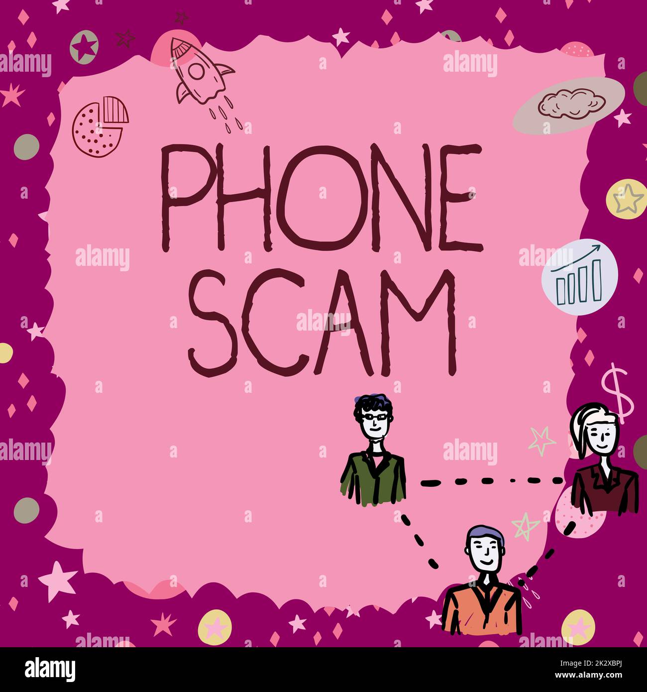 Text showing inspiration Phone Scam. Business overview getting unwanted calls to promote ...