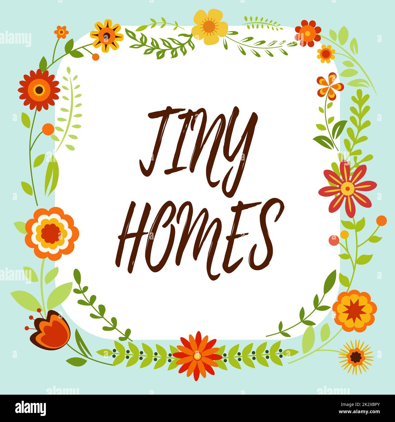 Conceptual display Tiny Homes. Word for houses contain one room only or ...