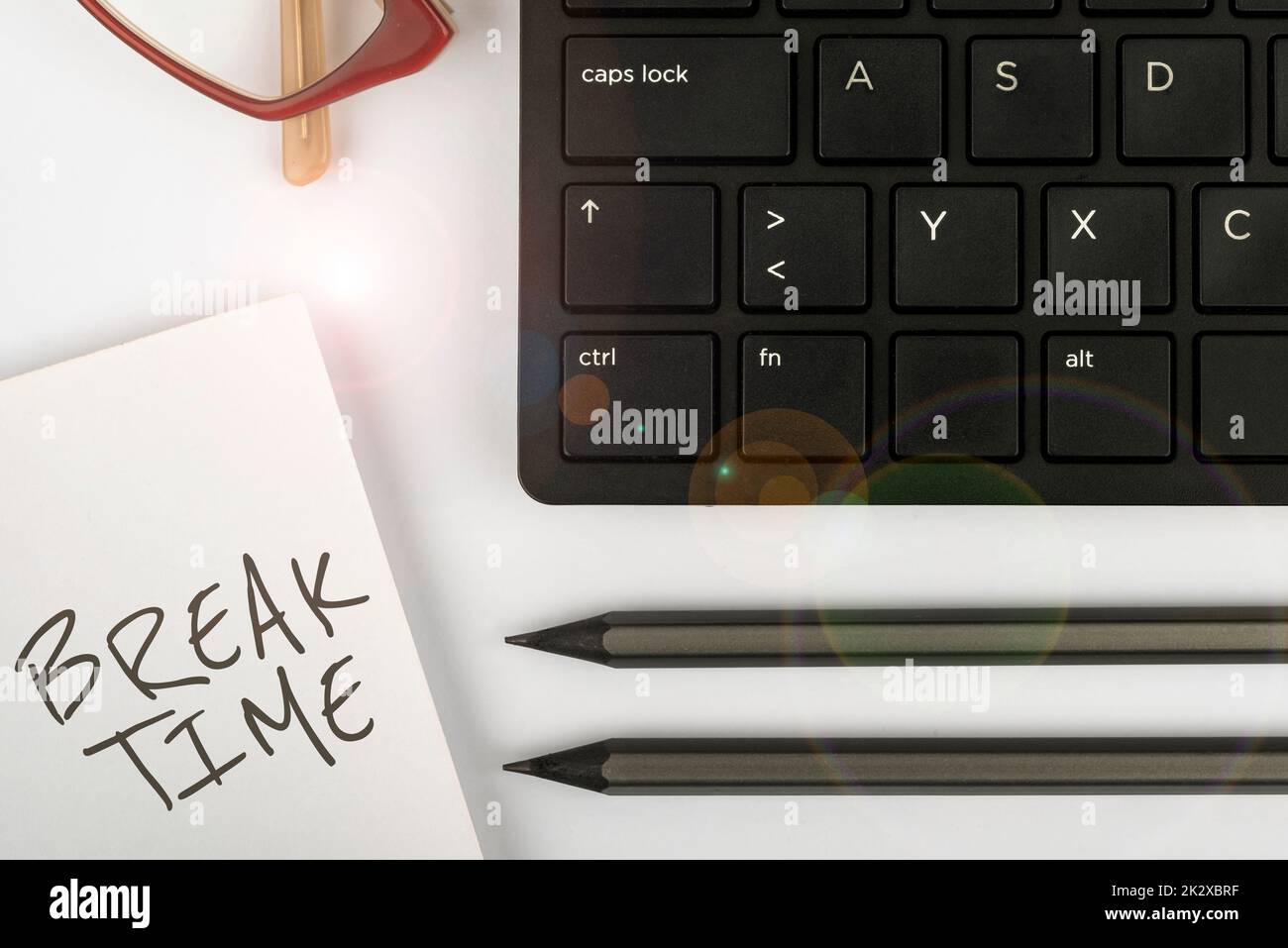 Writing displaying text Break Time. Word Written on Period of rest or ...