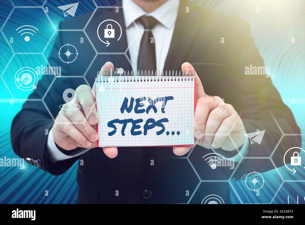 Handwriting text Next Steps . Business idea numper of process going to ...