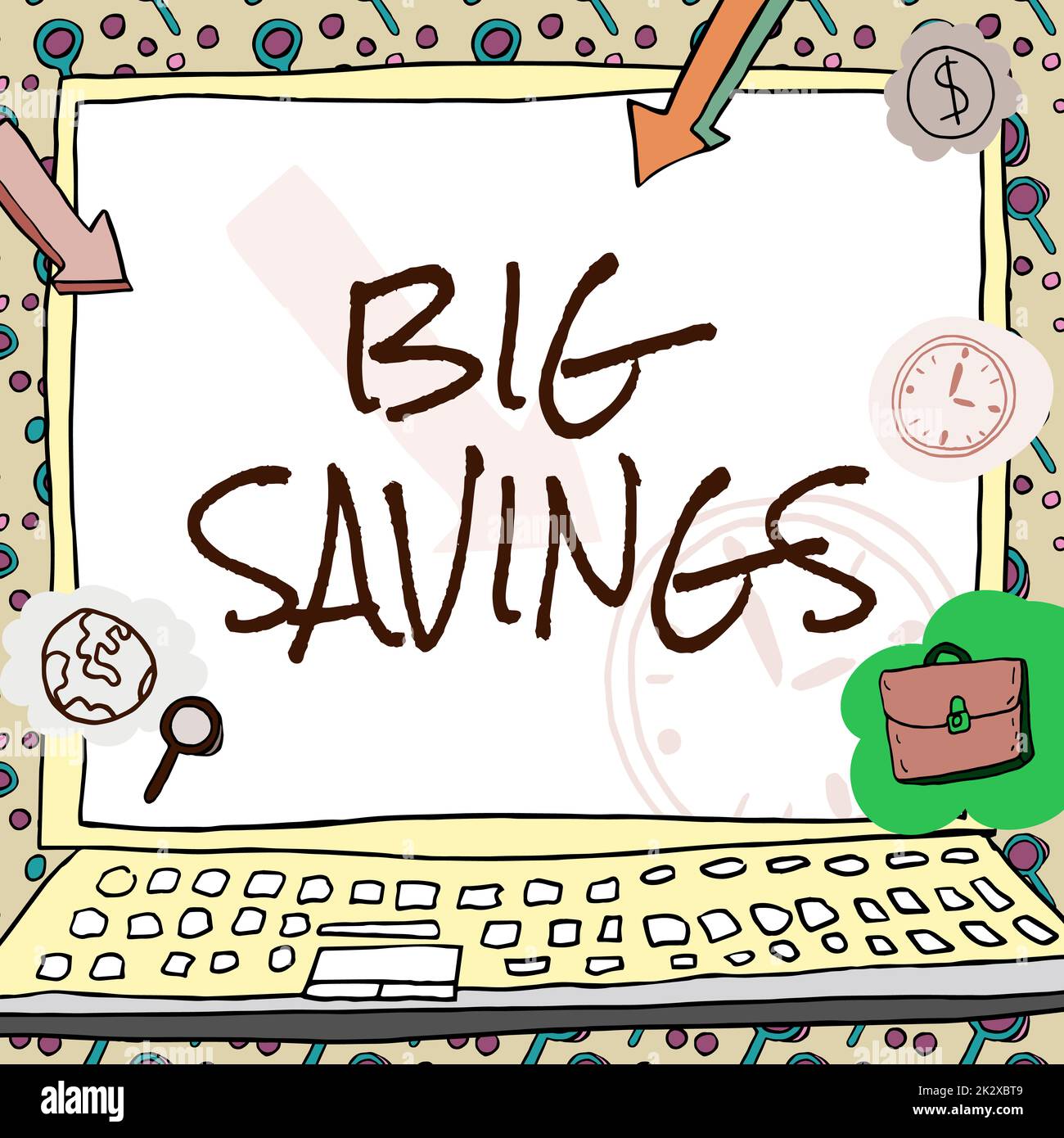 Sign displaying Big Savings. Business concept income not spent or ...