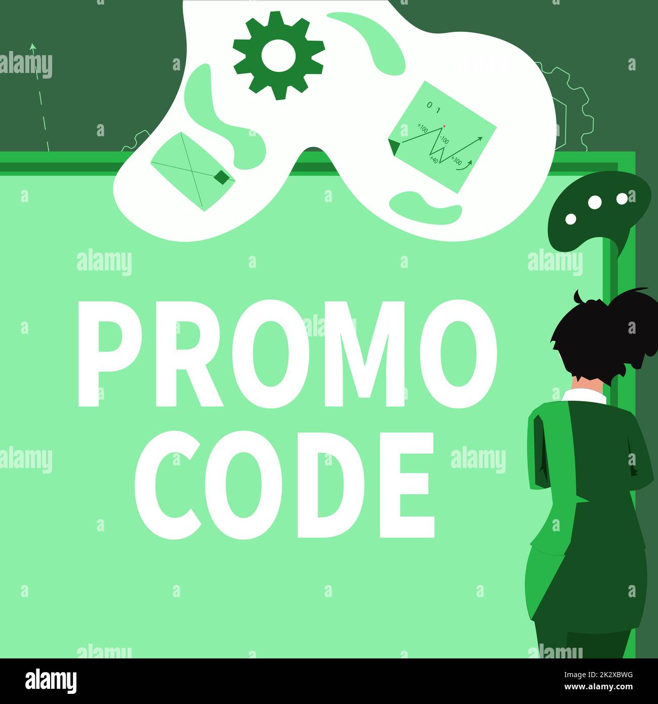 Conceptual display Promo Code. Business idea digital numbers that give ...