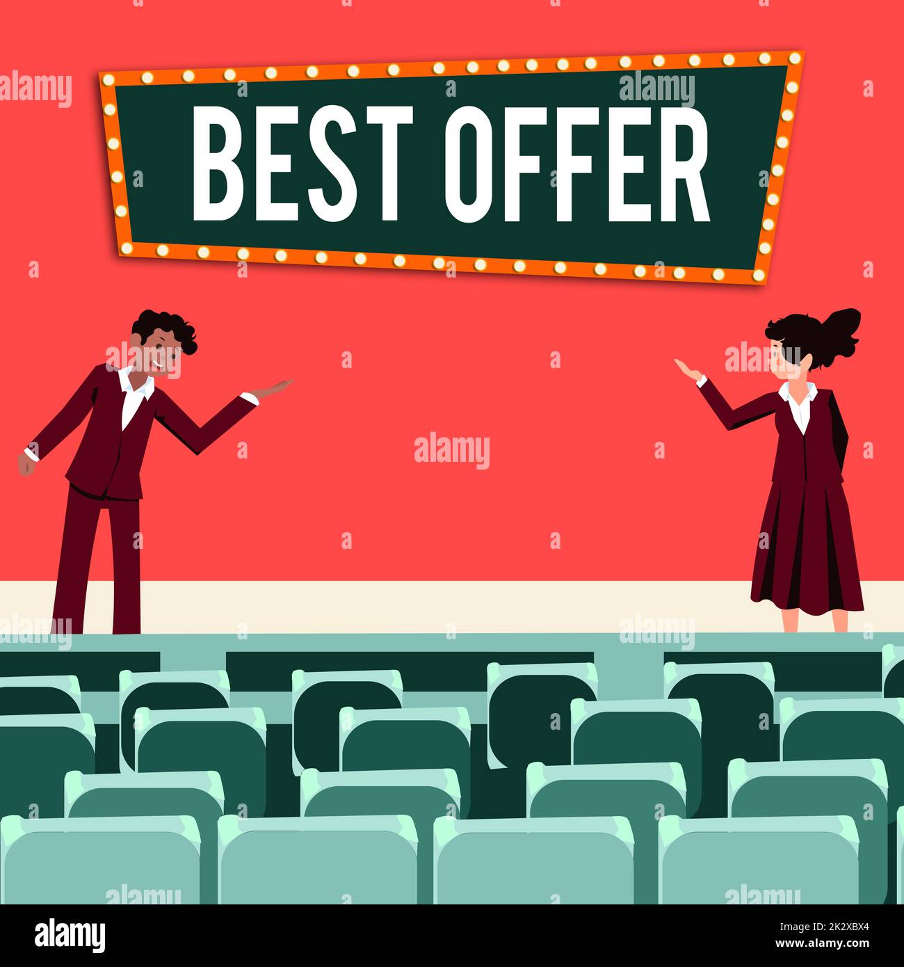 Text caption presenting Best Offer. Business concept To convince ...