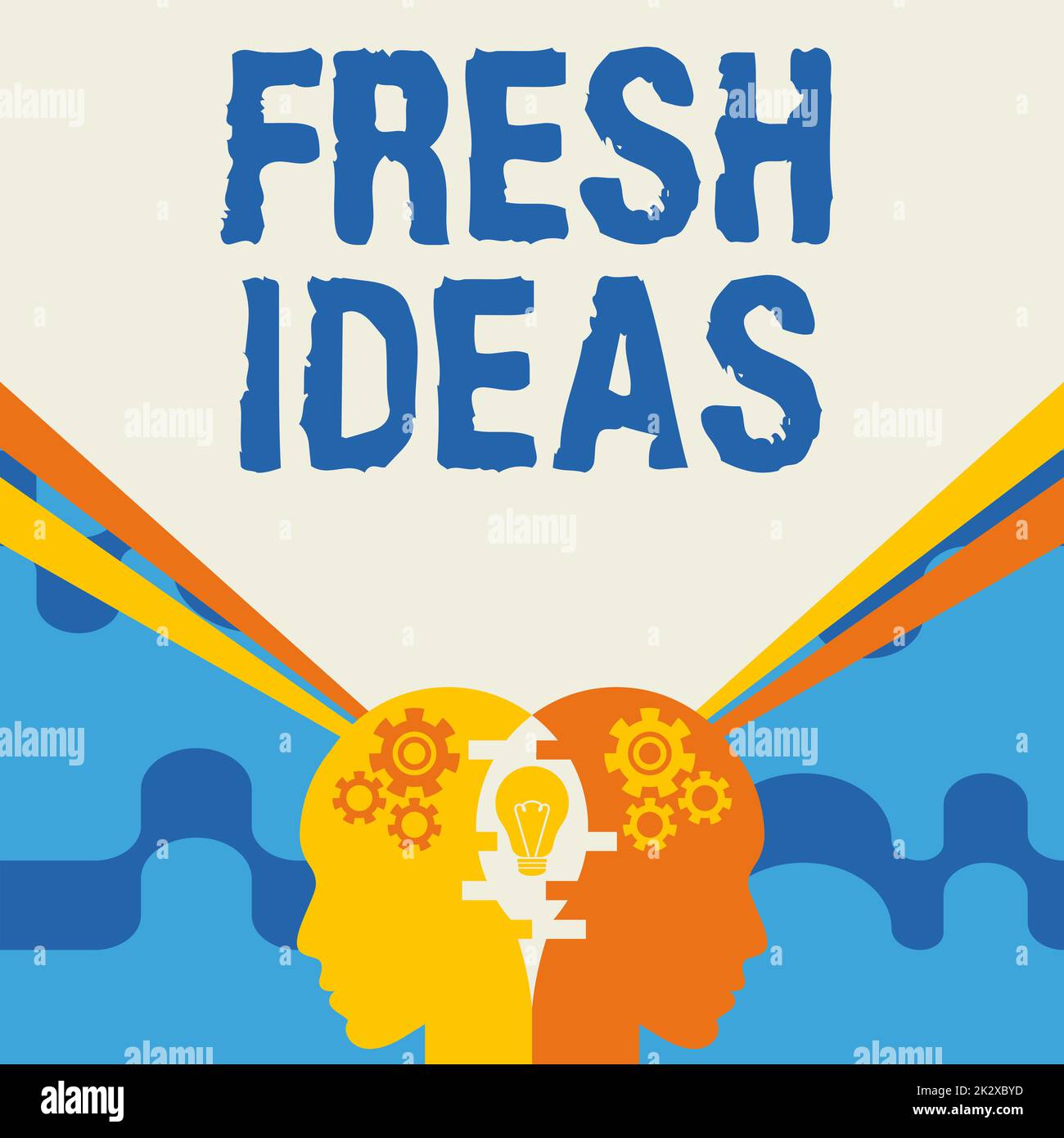 Inspiration showing sign Fresh Ideas. Business overview thought or ...