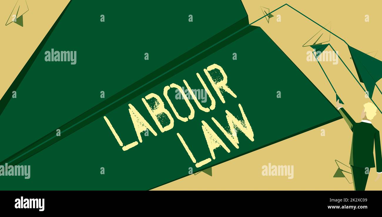 Text sign showing Labour Law. Business concept Rules implemented by the ...