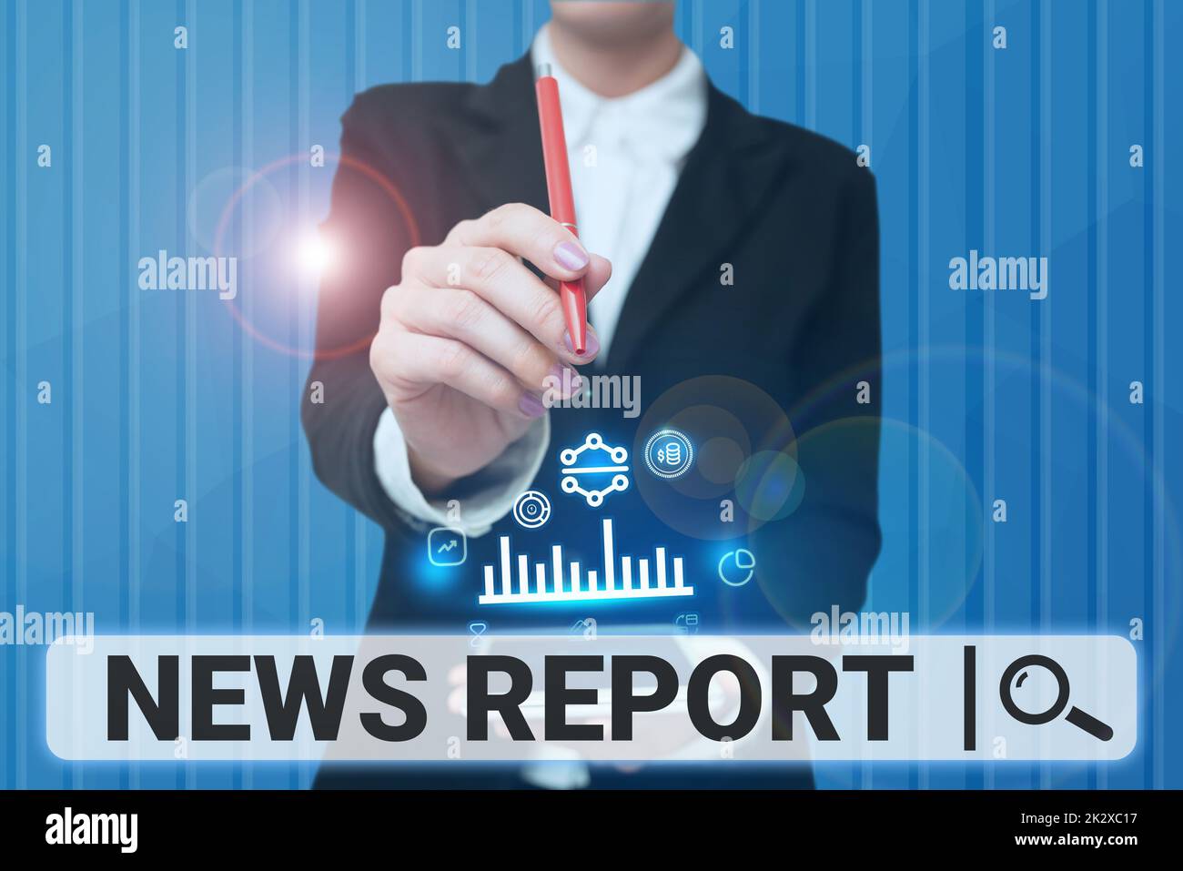 Text showing inspiration News Report. Business overview spoken or ...
