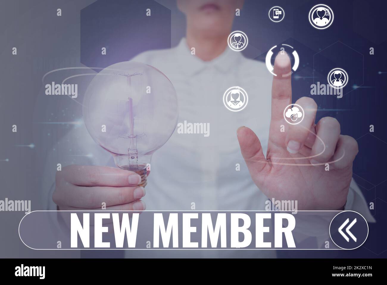 Text sign showing New Member. Business showcase recruiting employee to ...