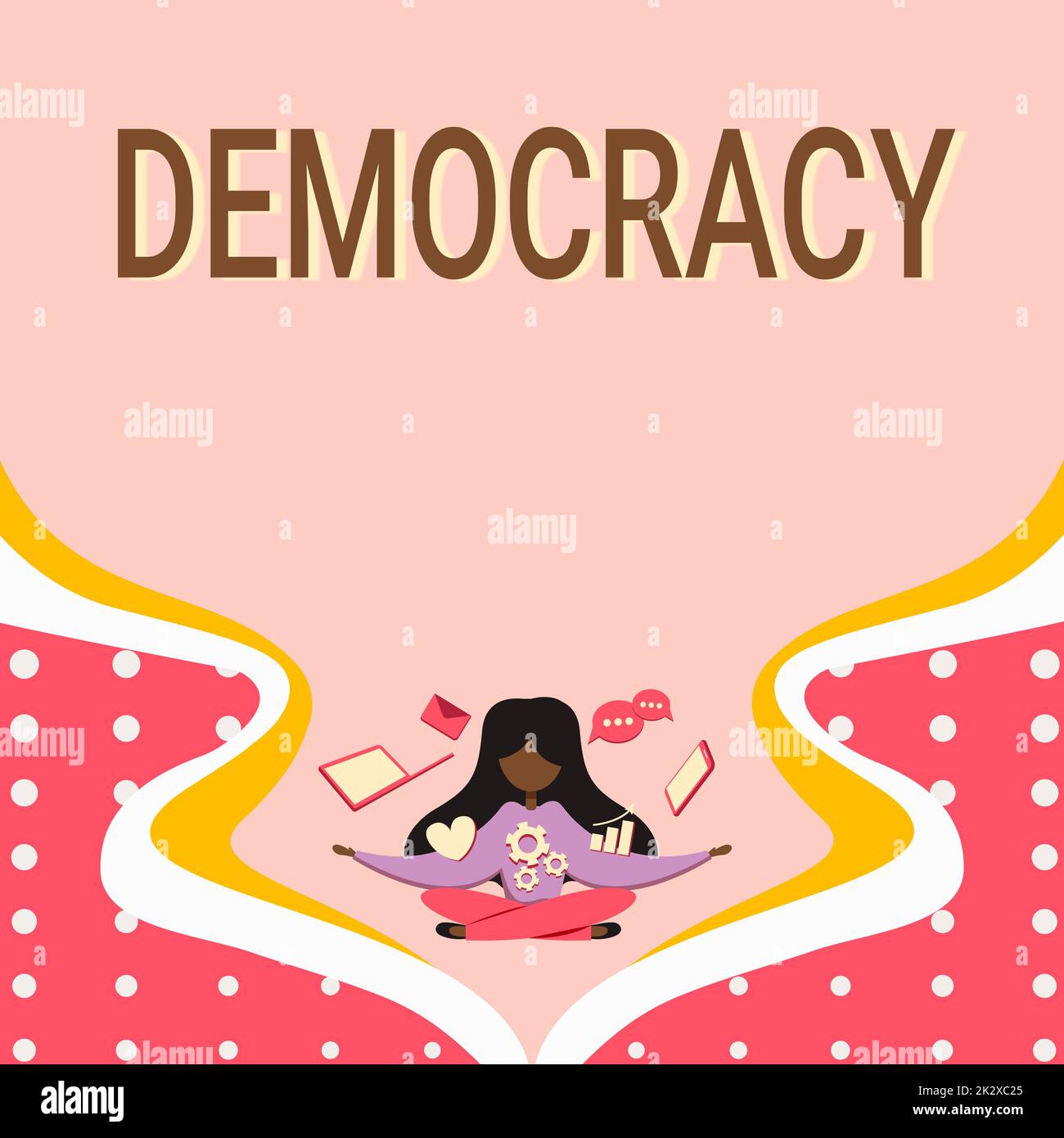 Conceptual display Democracy. Business overview freedom of the showing ...