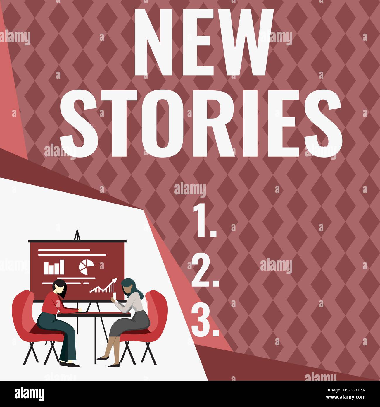 Conceptual display New Stories. Business overview imaginary or real ...