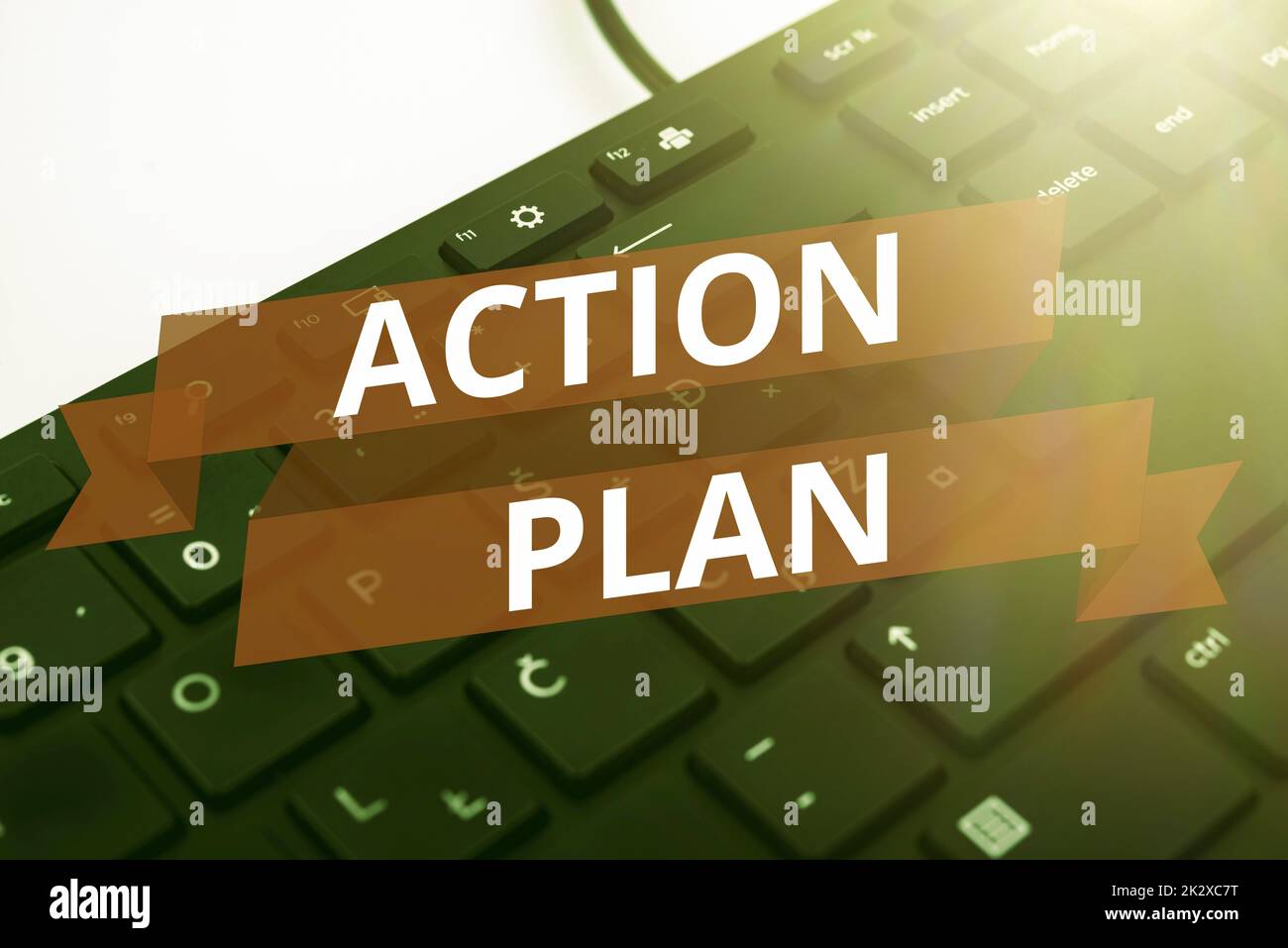 Sign displaying Action Plan. Word for list of things or schedule to be ...