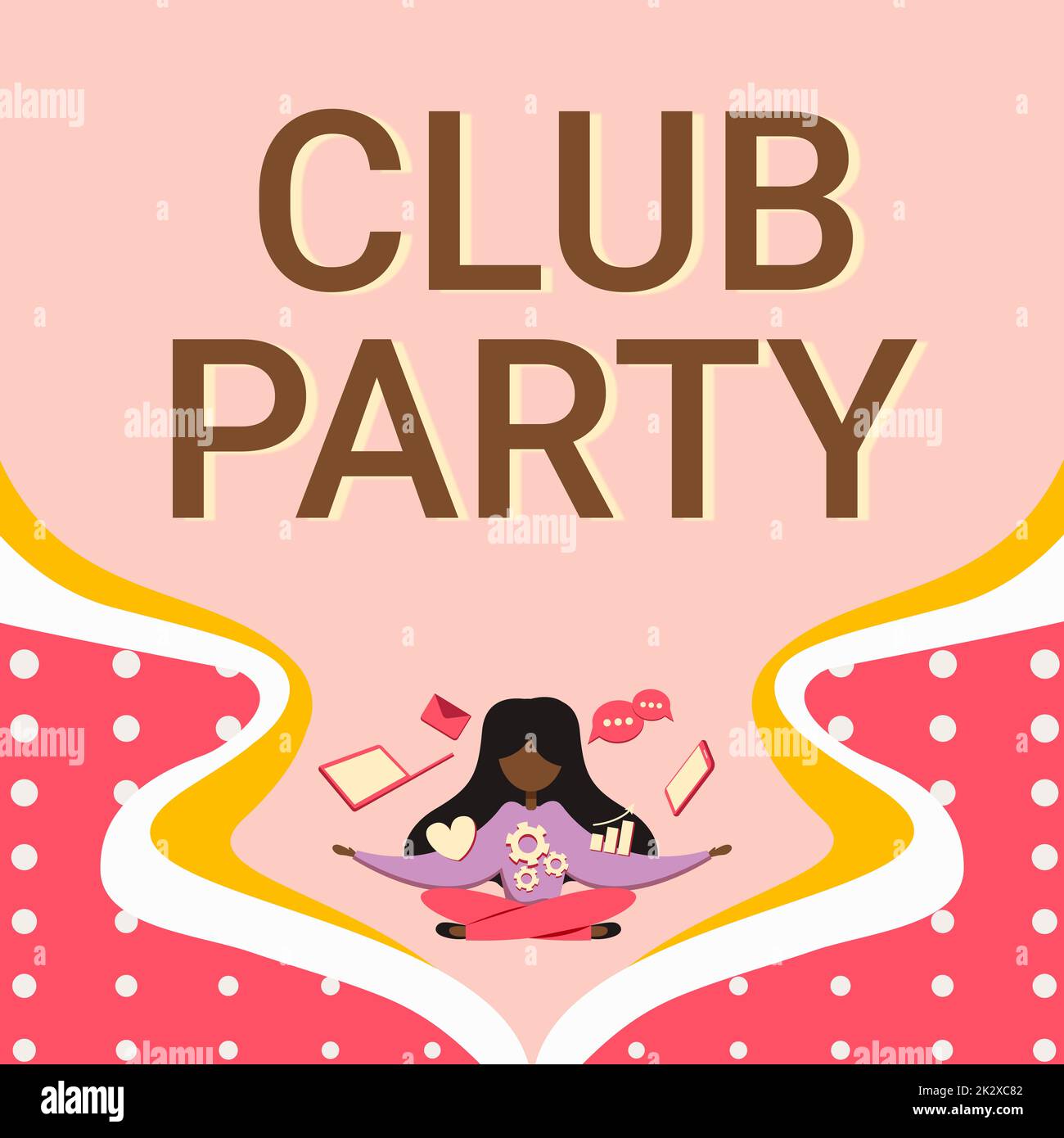 Text caption presenting Club Party. Conceptual photo social gathering ...