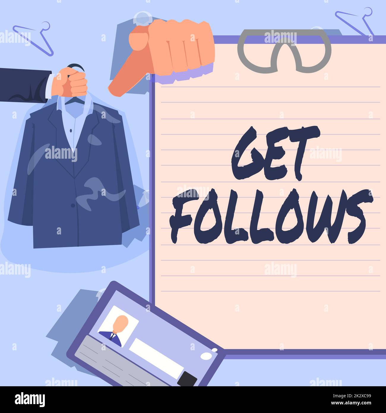 Text sign showing Get Follows. Conceptual photo person who imitates ...