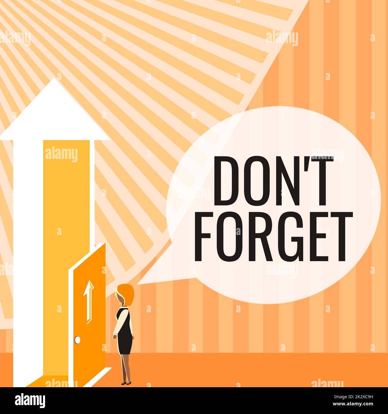 Text caption presenting Don T Forget. Word for Know by Heart Think Back ...