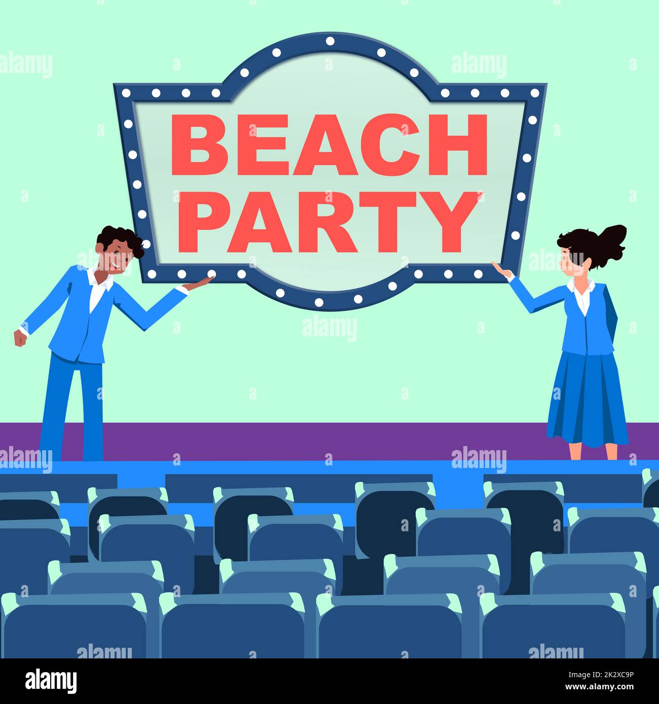 Writing displaying text Beach Party. Business overview small or big ...
