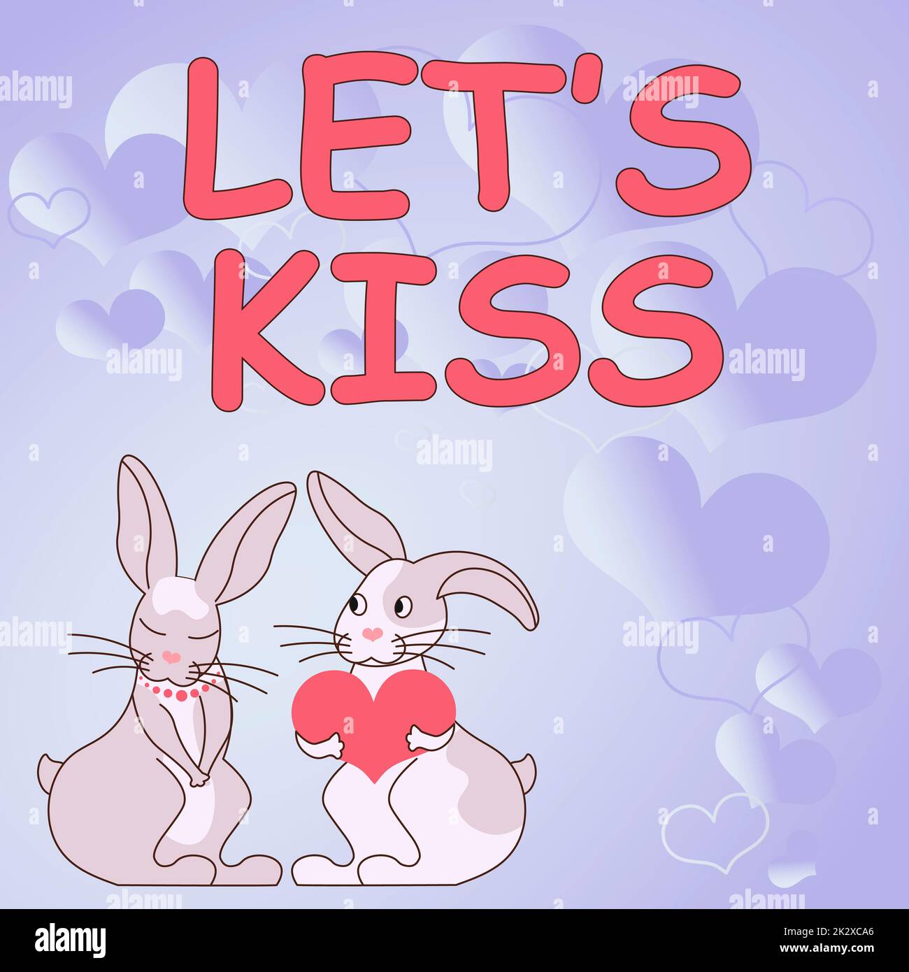 Text showing inspiration LETS KISS. Business concept Sign of love ...