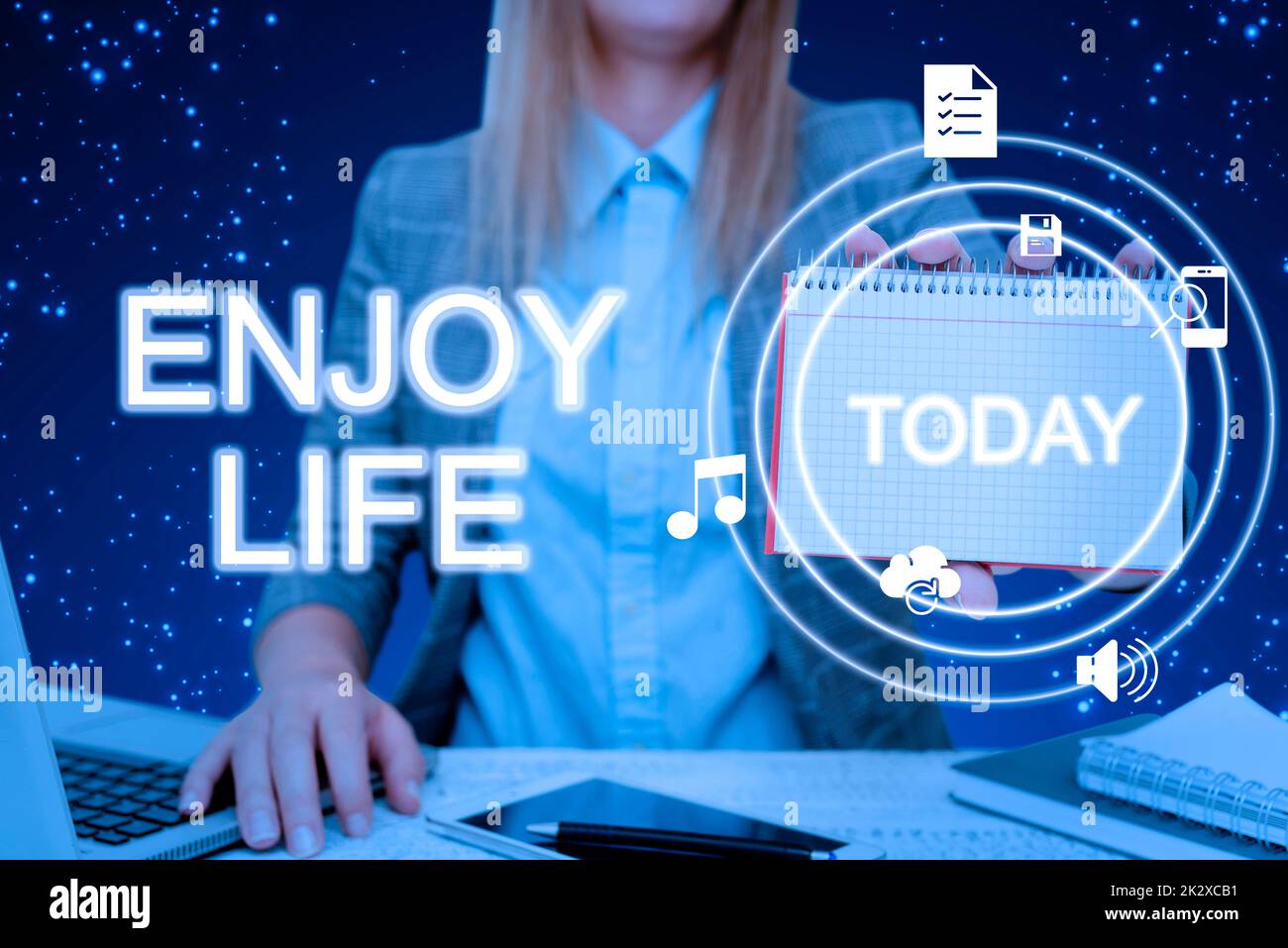 Text caption presenting Enjoy Life. Word for Any thing, place,food or ...