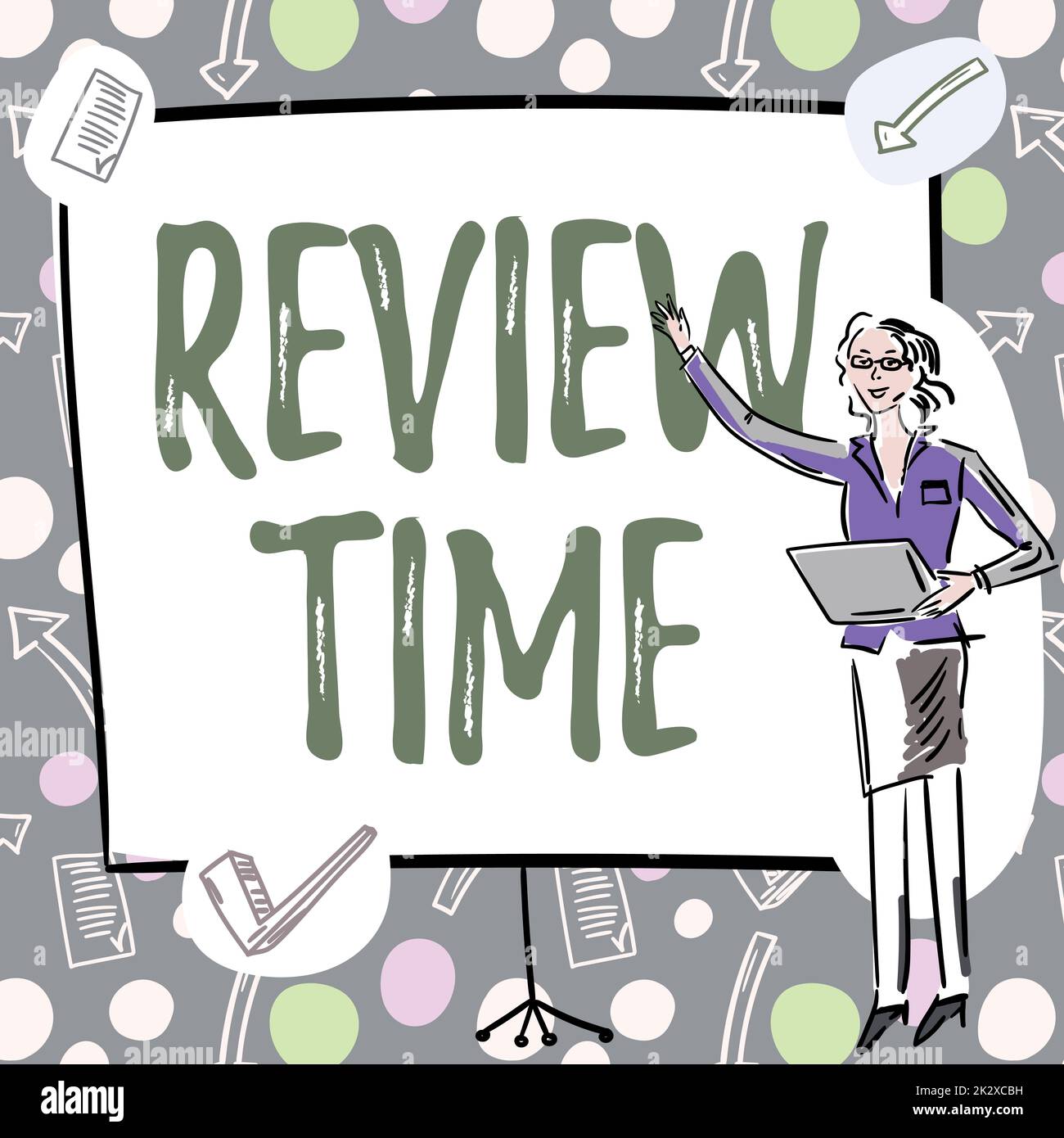 Conceptual caption Review Time. Business showcase situation or system ...