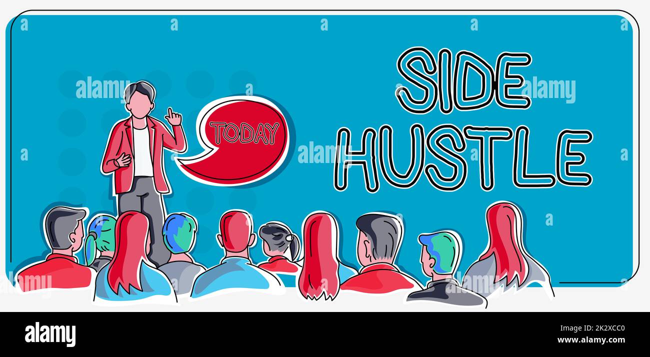 Inspiration showing sign Side Hustle. Business concept way make some ...