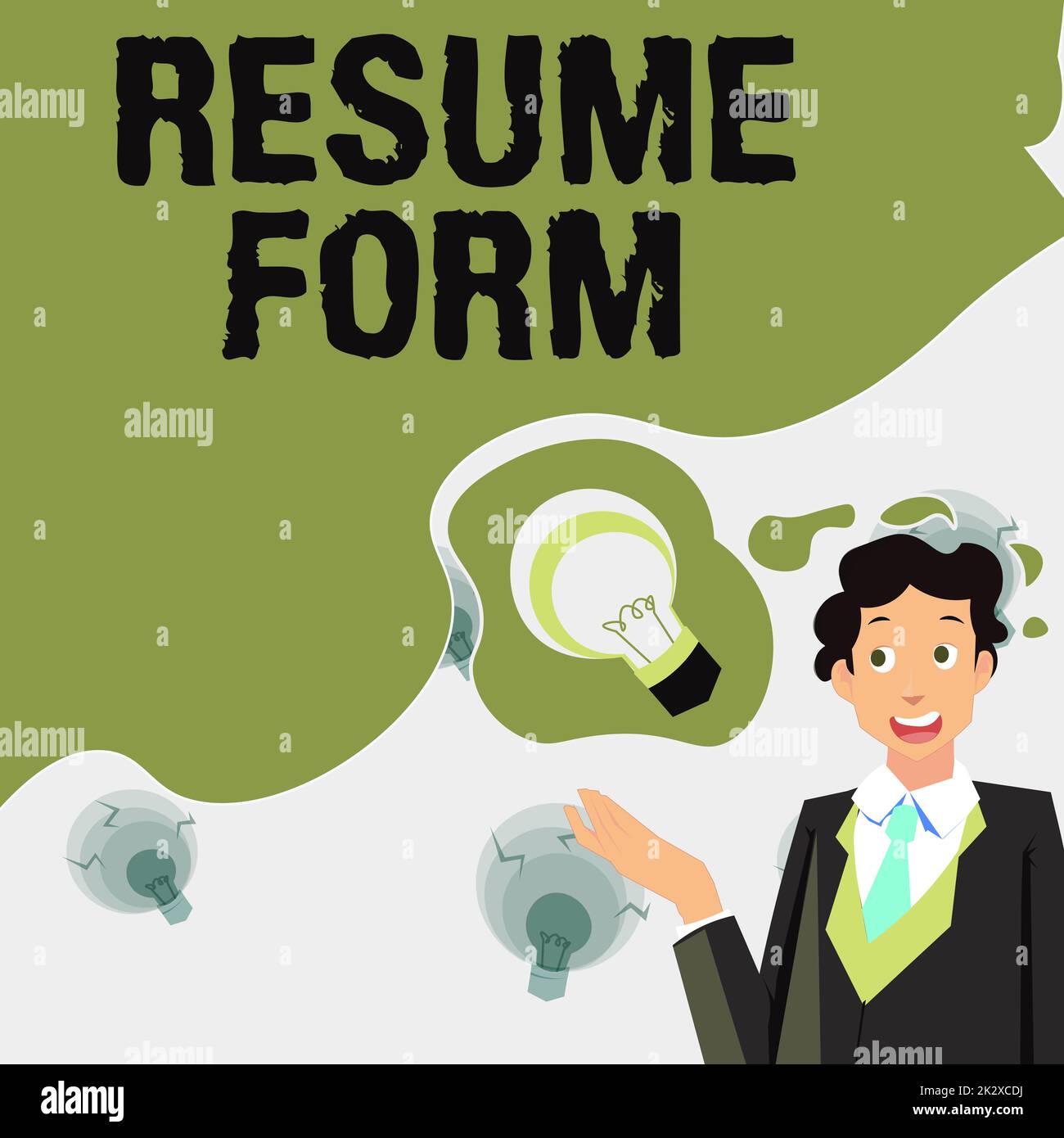 Text sign showing Resume Form. Internet Concept describe the layout ...