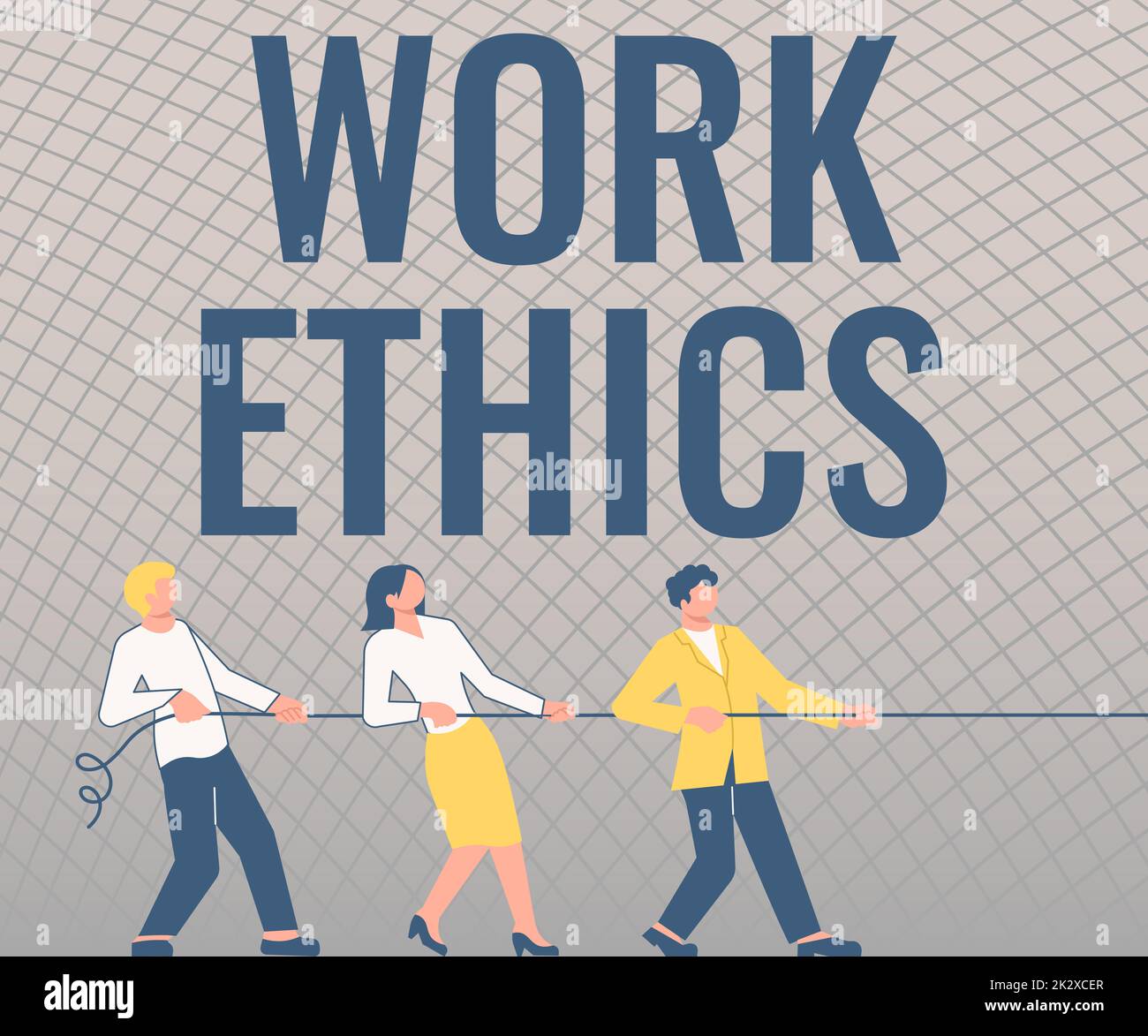 Text showing inspiration Work Ethics. Business idea A set of values ...