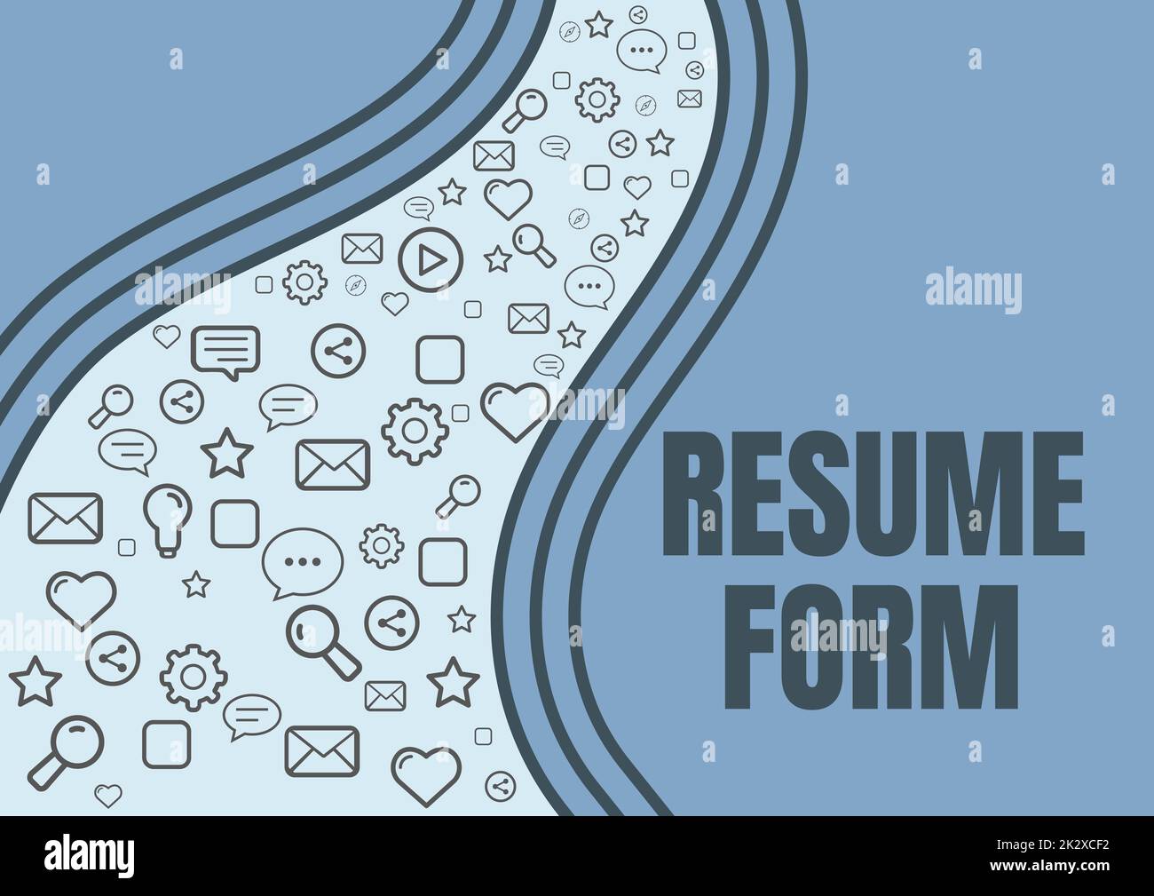 Conceptual display Resume Form. Business idea describe the layout ...