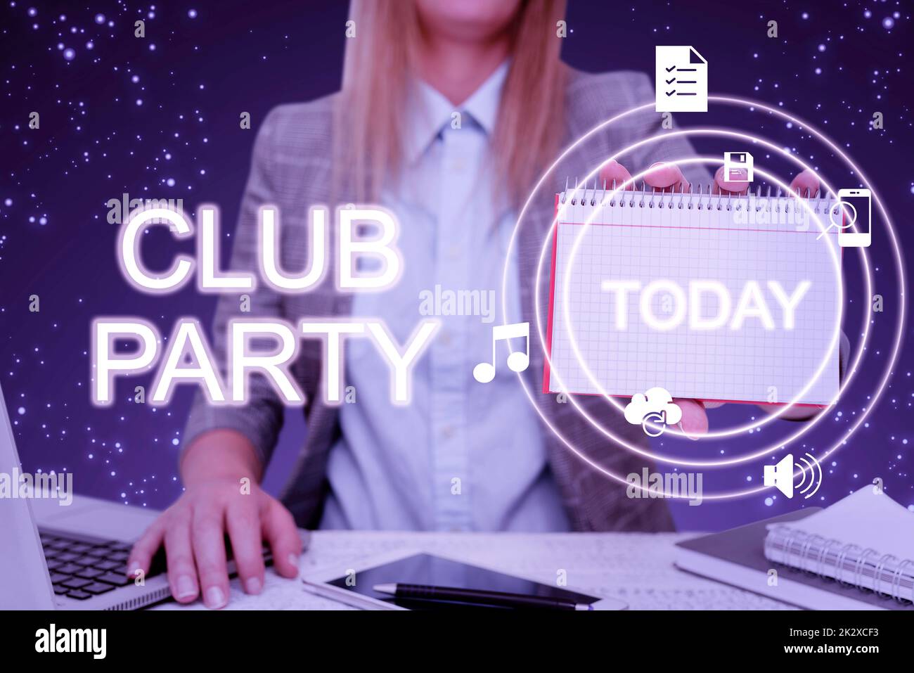 Handwriting text Club Party. Business showcase social gathering in a ...