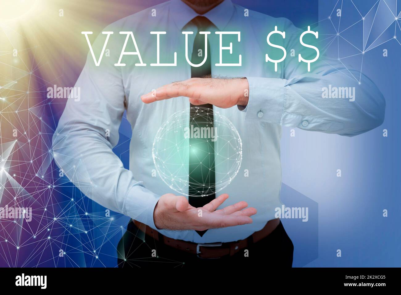 Text showing inspiration Value Dolar. Conceptual photo the worth of the ...