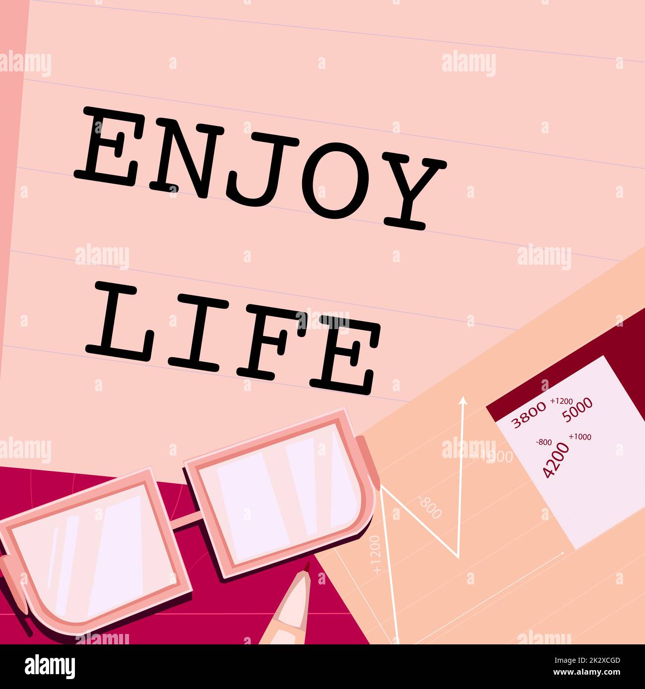 Handwriting text Enjoy Life. Concept meaning Any thing, place,food or ...