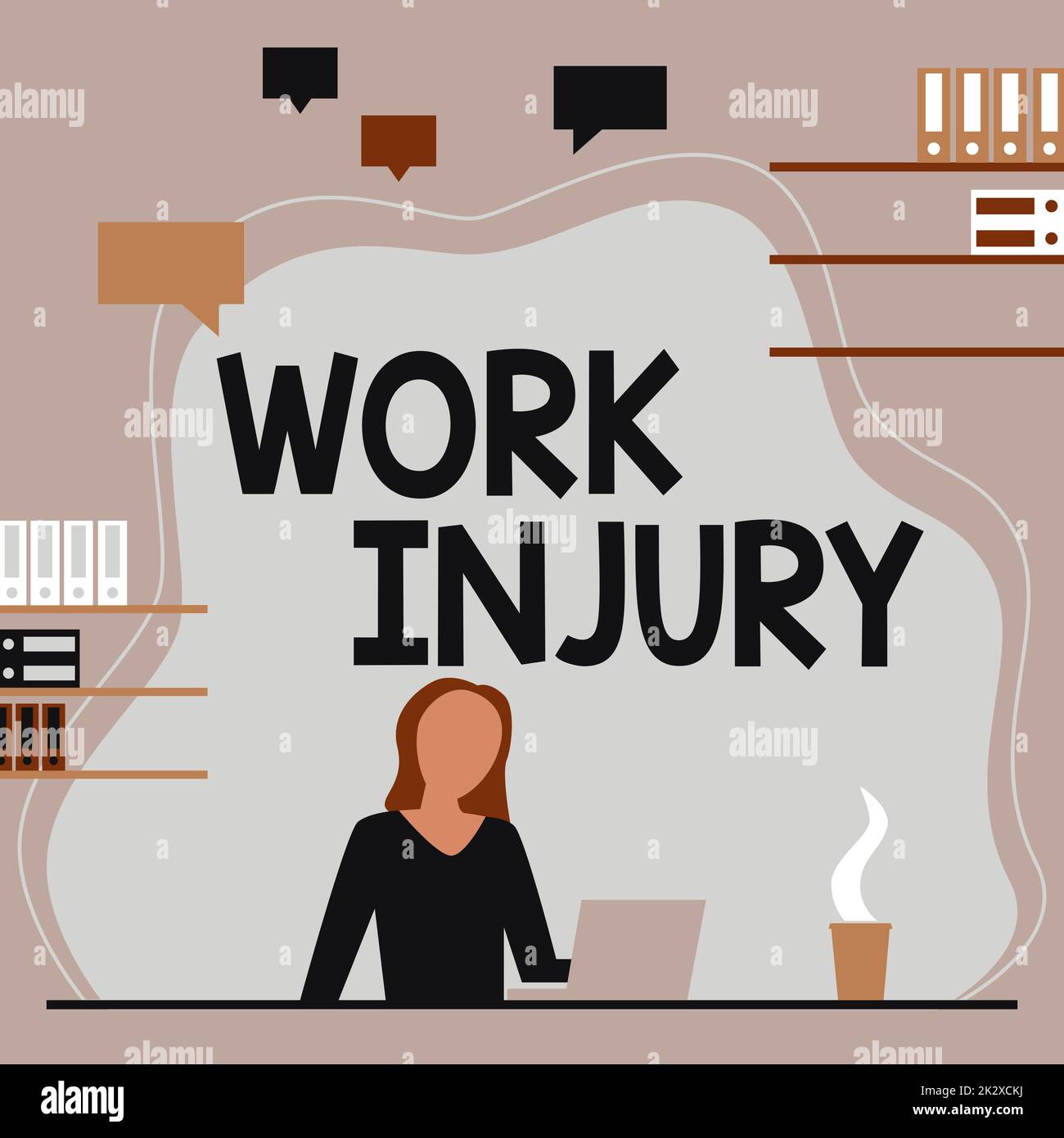 Text caption presenting Work Injury. Conceptual photo Accident in job ...