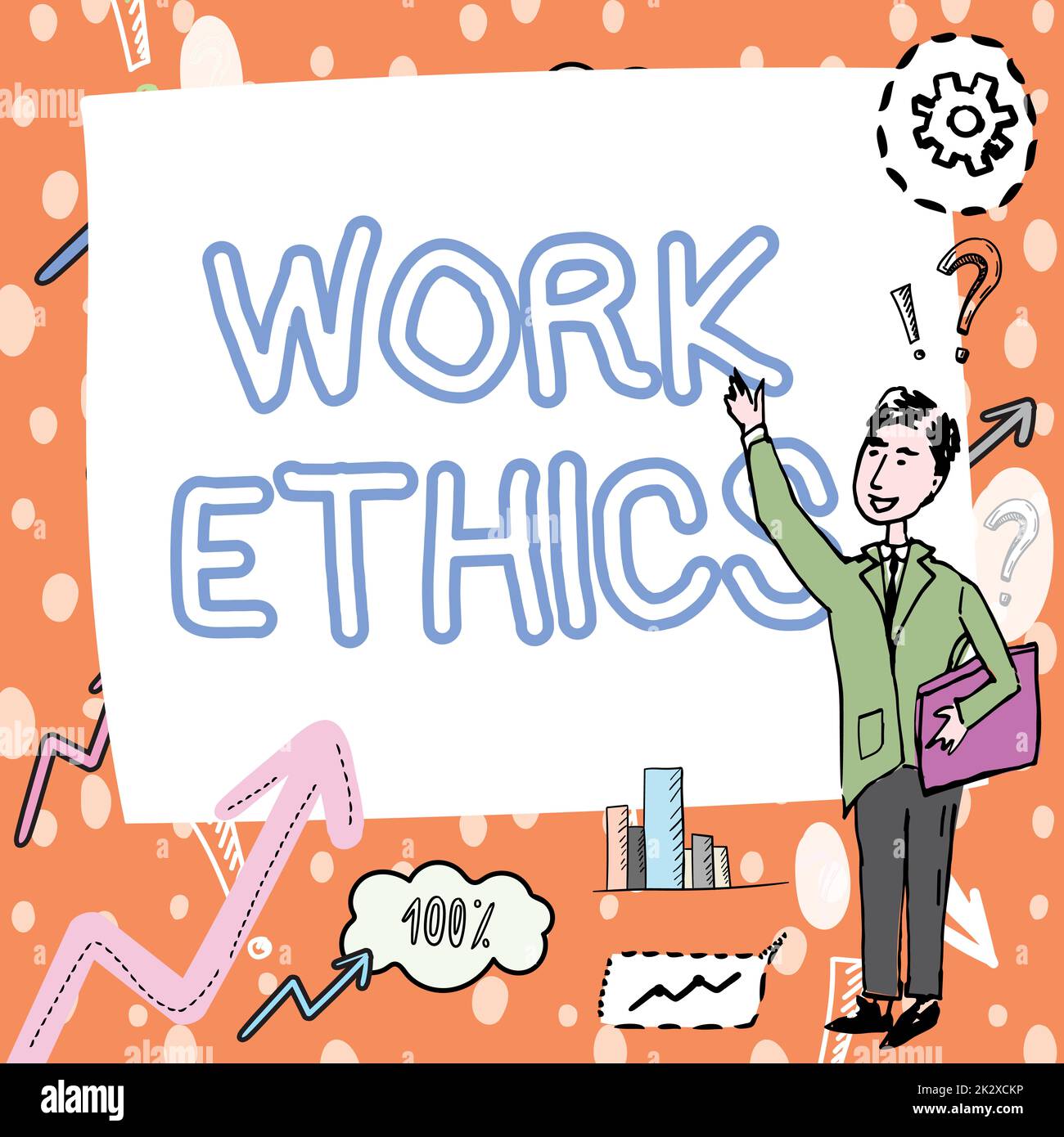 Text sign showing Work Ethics. Internet Concept A set of values ...